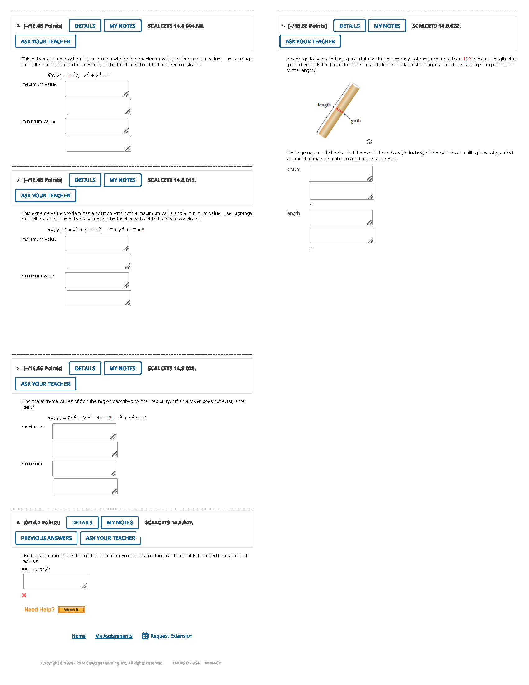Solved Show me the steps to solve these, I'm in calc 3 ﻿but | Chegg.com