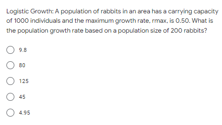 Solved Logistic Growth: A population of rabbits in an area | Chegg.com