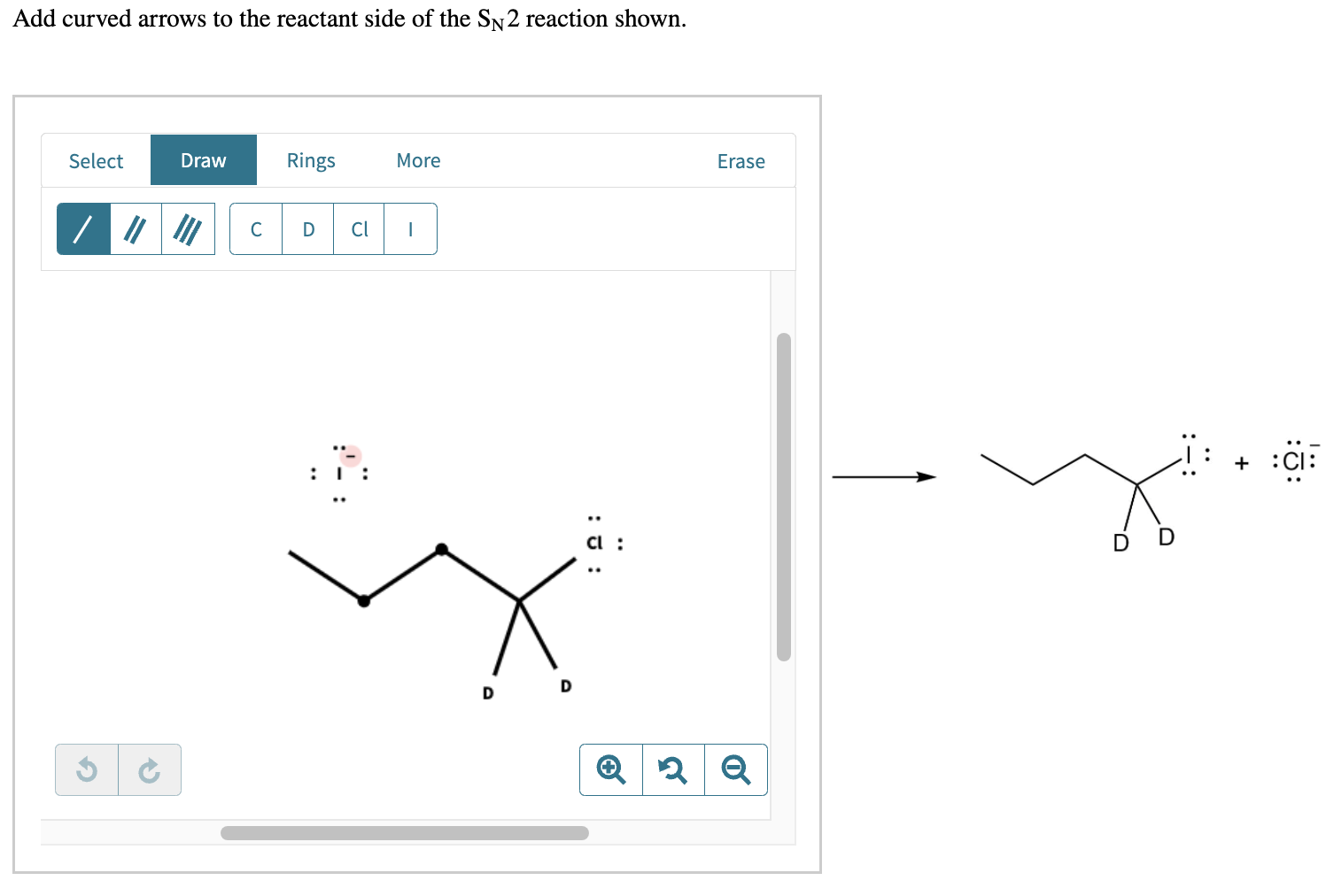 Solved Add curved arrows to the reactant side of the Sn2 | Chegg.com