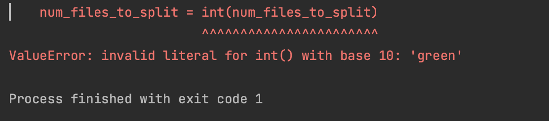 Solved num_files_to_split = int (num_files_to_split) | Chegg.com
