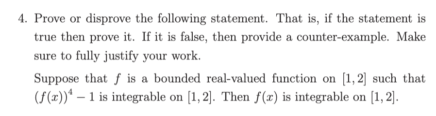 Solved 4. Prove or disprove the following statement. That | Chegg.com