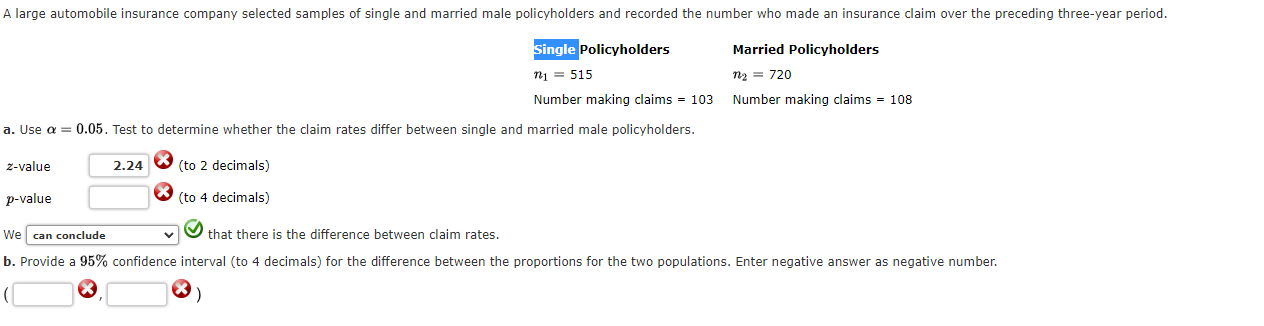 Solved n1=515n2=720 Number making claims =103 Number making | Chegg.com