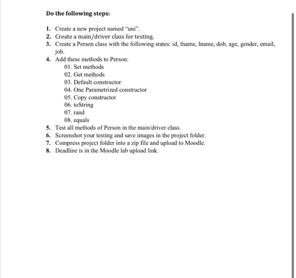 Solved Do the following steps: 1. Create a new project named | Chegg.com