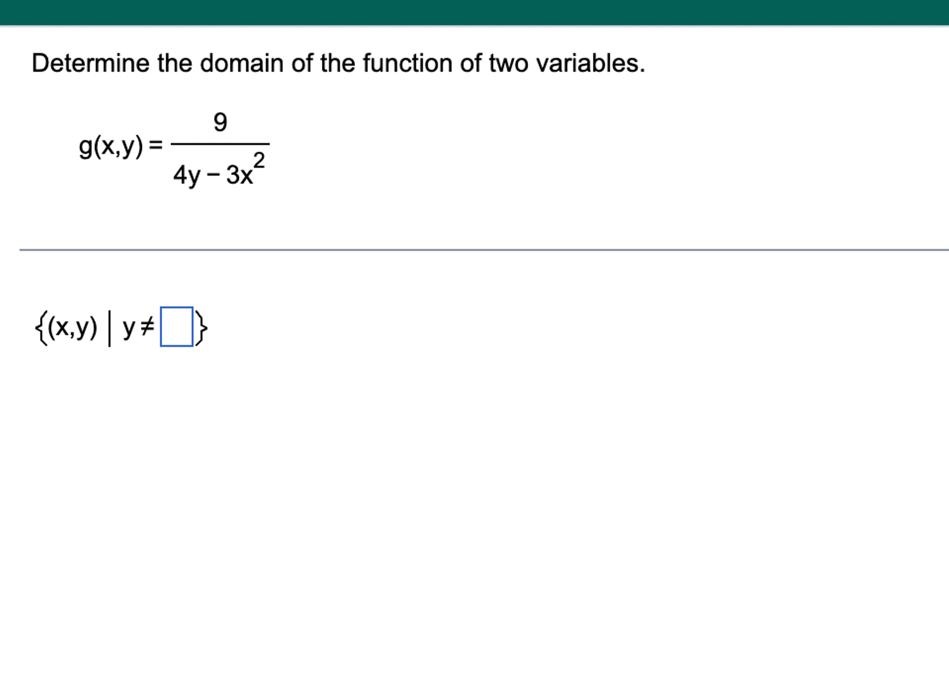 Solved Determine the domain of the function of two | Chegg.com