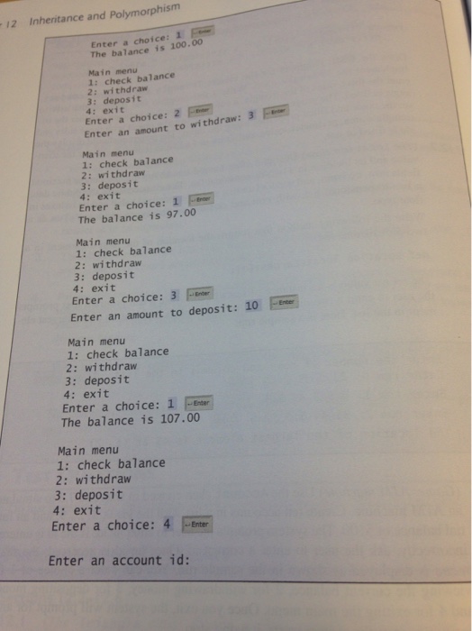 Solved Game: ATM machine) Use the Account class created in | Chegg.com