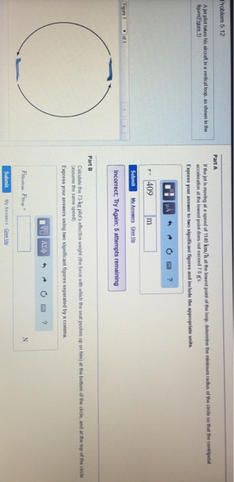 Solved A jet pilot takes his aircraft in a vertical loop, as | Chegg.com