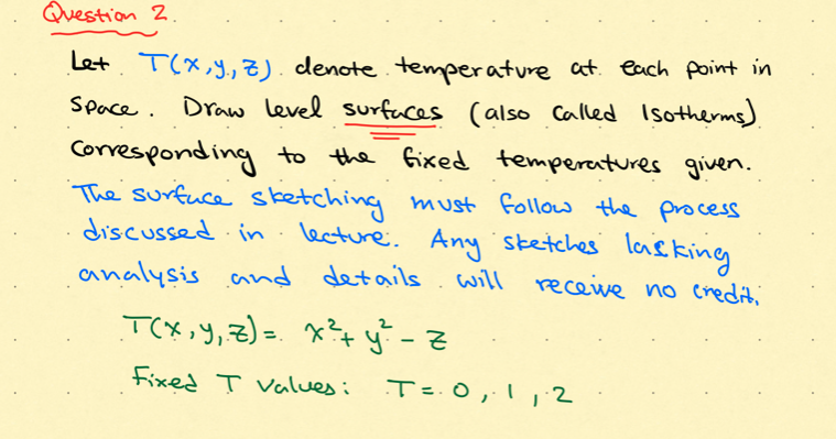 Solved Let T(x,y,z) denote temperature at each point in | Chegg.com