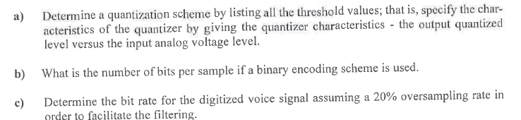 Solved A voice signal m(t) is to be digitized using a PCM | Chegg.com