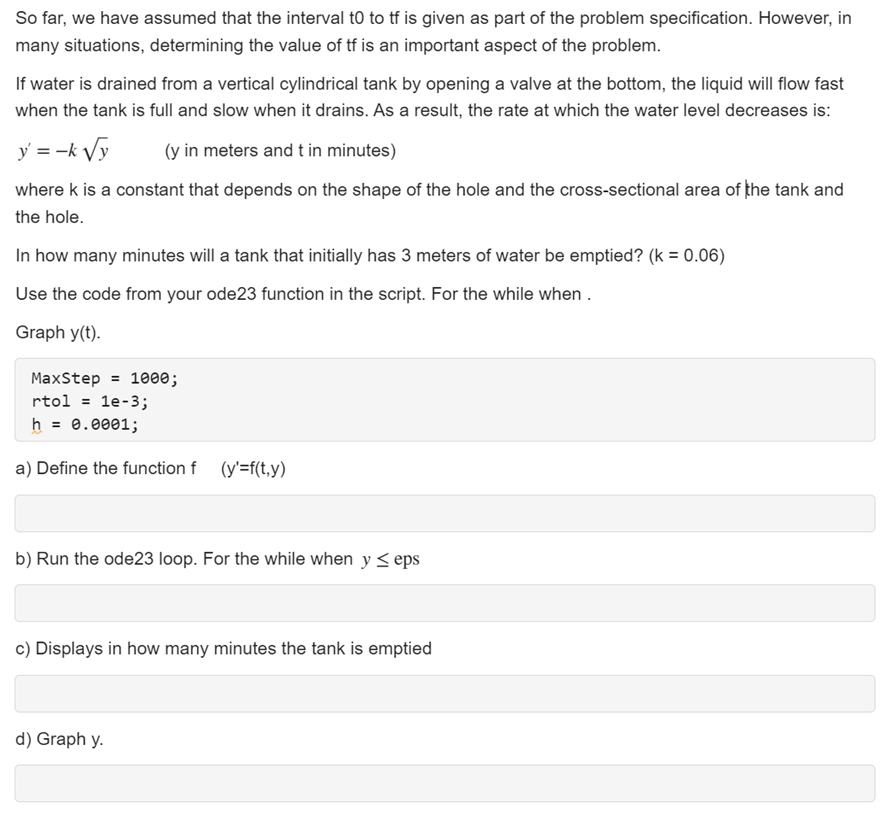 Solved I have this code for ode23 but you can change it | Chegg.com