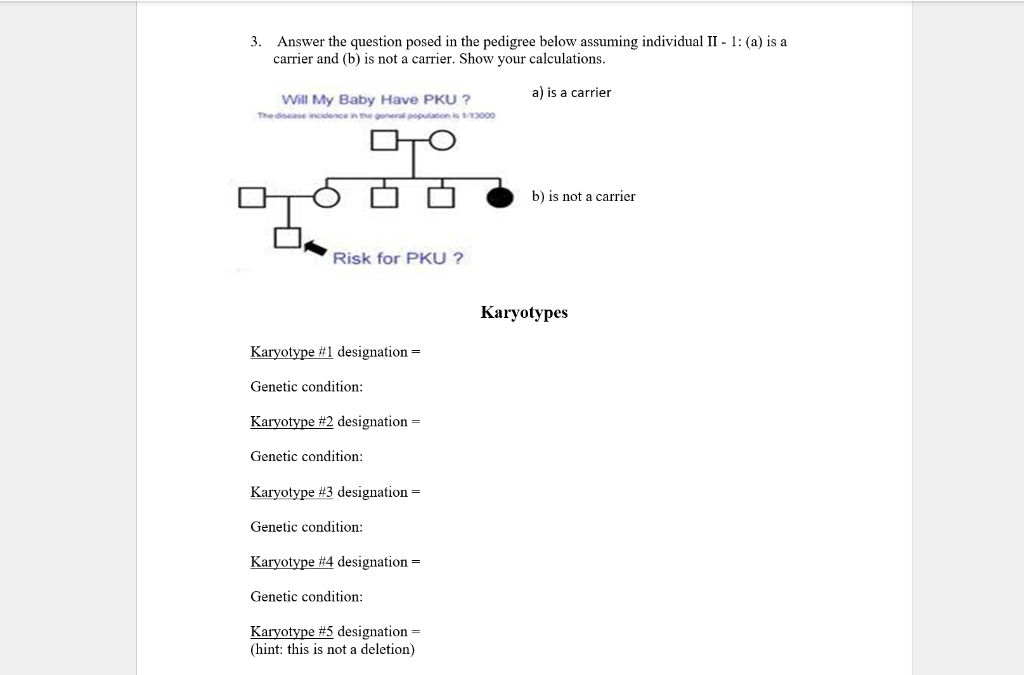 Solved 3. Answer the question posed in the pedigree below | Chegg.com