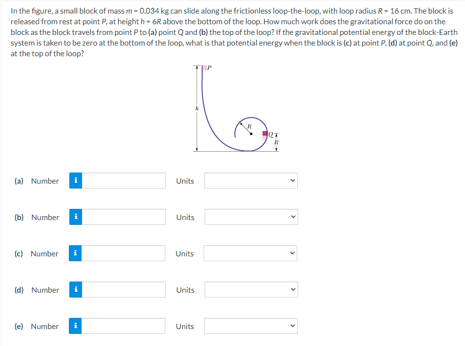 Solved In the figure, a small block of mass m=0.034 kg can | Chegg.com