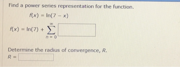 Solved Find a power series representation for the function. | Chegg.com