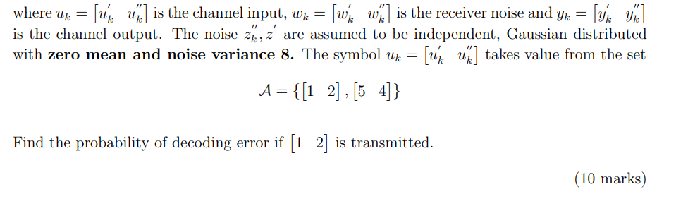 Solved Consider a QAM system described by the following | Chegg.com