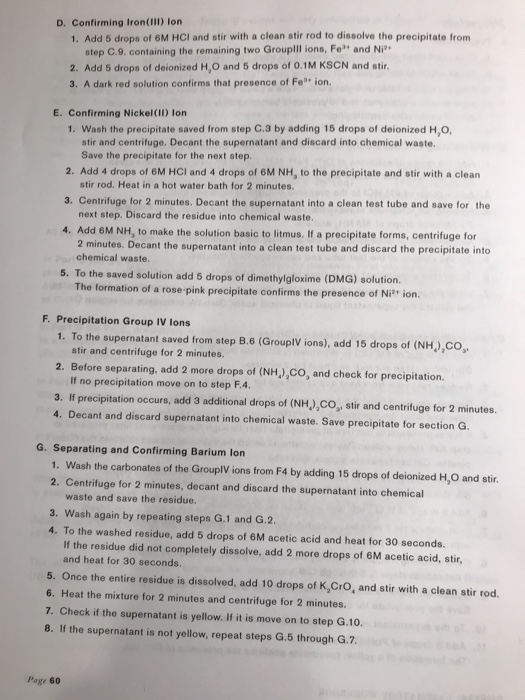Solved EXPERIMENT SEVEN Separating and Identifying a Mixture | Chegg.com