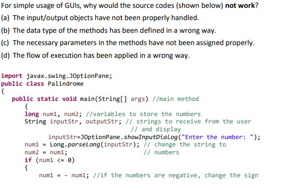 For simple usage of GUls, why would the source codes | Chegg.com