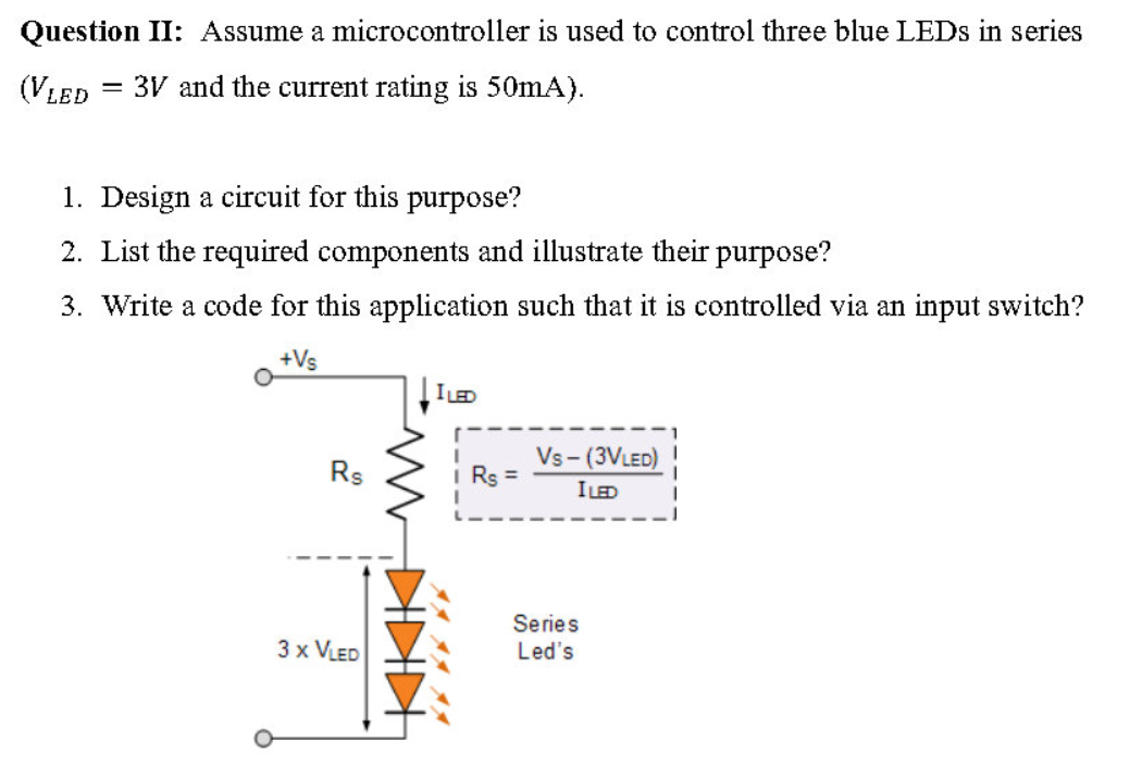 Question II: Assume a microcontroller is used to | Chegg.com
