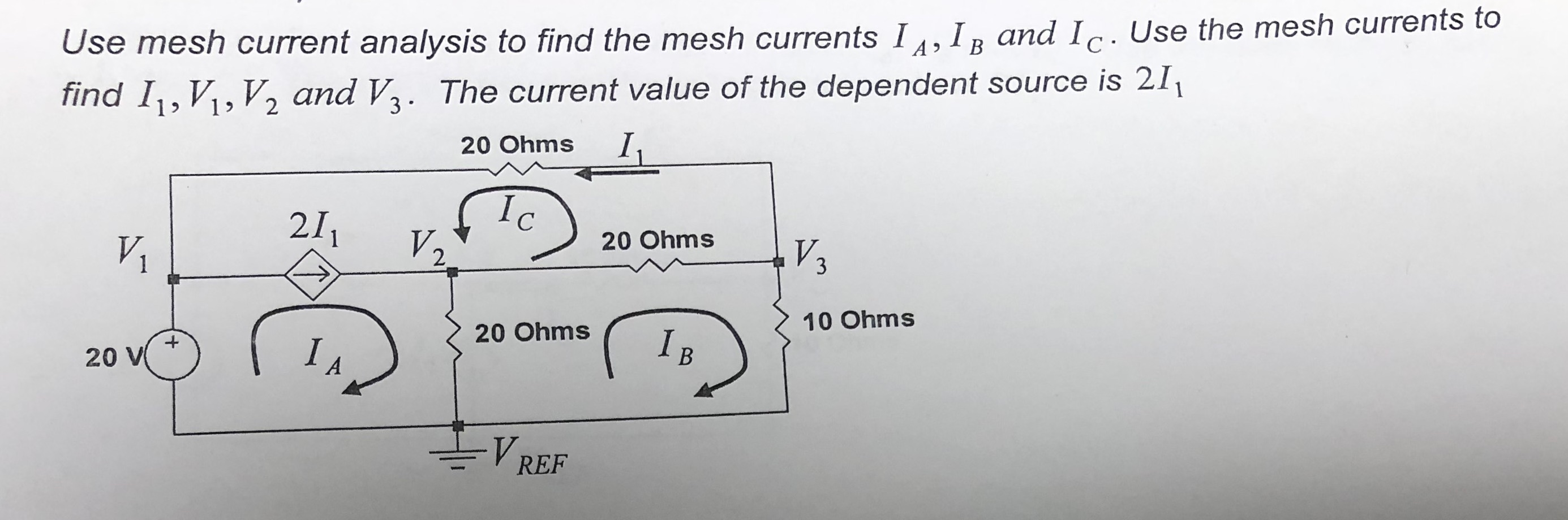 Solved Use mesh current analysis to find the mesh currents | Chegg.com