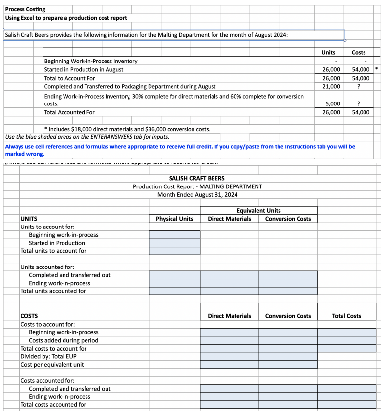 Solved please fill in the blue boxes | Chegg.com Solved please fill in the blue boxes | Chegg.com