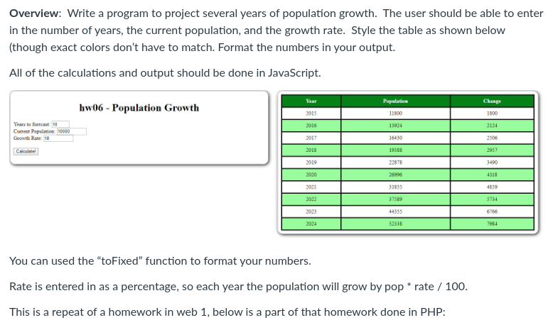 Solved Overview: Write a program to project several years of | Chegg.com