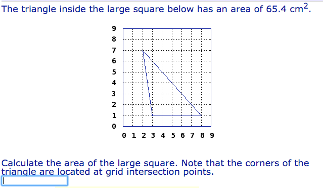 Solved The triangle inside the large square below has an | Chegg.com