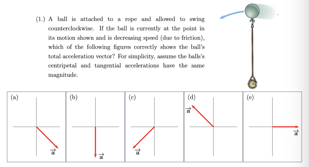 Solved (1.) A ball is attached to a rope and allowed to | Chegg.com