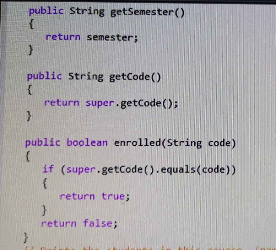 Solved public class ActiveCourse extends Course private | Chegg.com