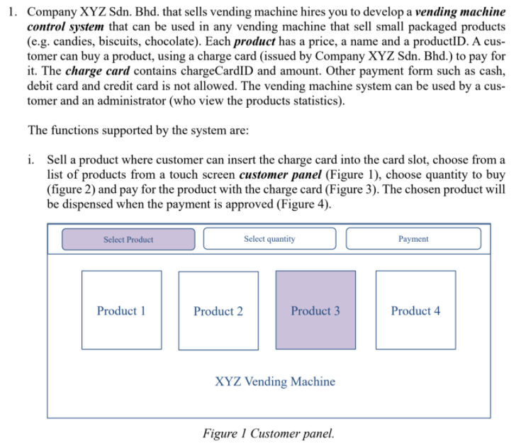 Solved 1. Company XYZ Sdn. Bhd. that sells vending machine | Chegg.com