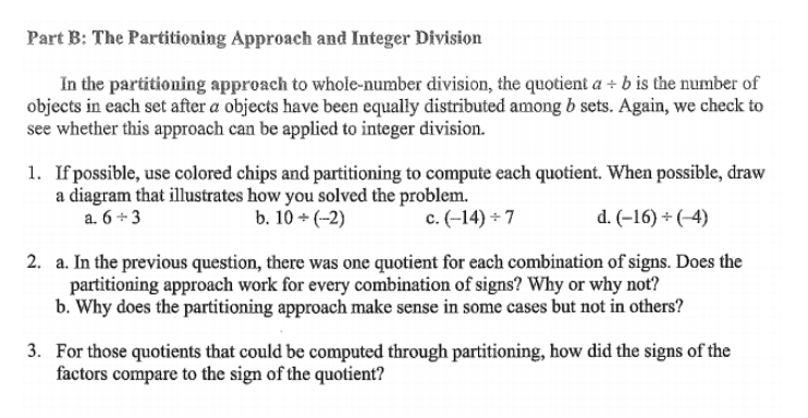 Solved Part B: The Partitioning Approach and Integer | Chegg.com