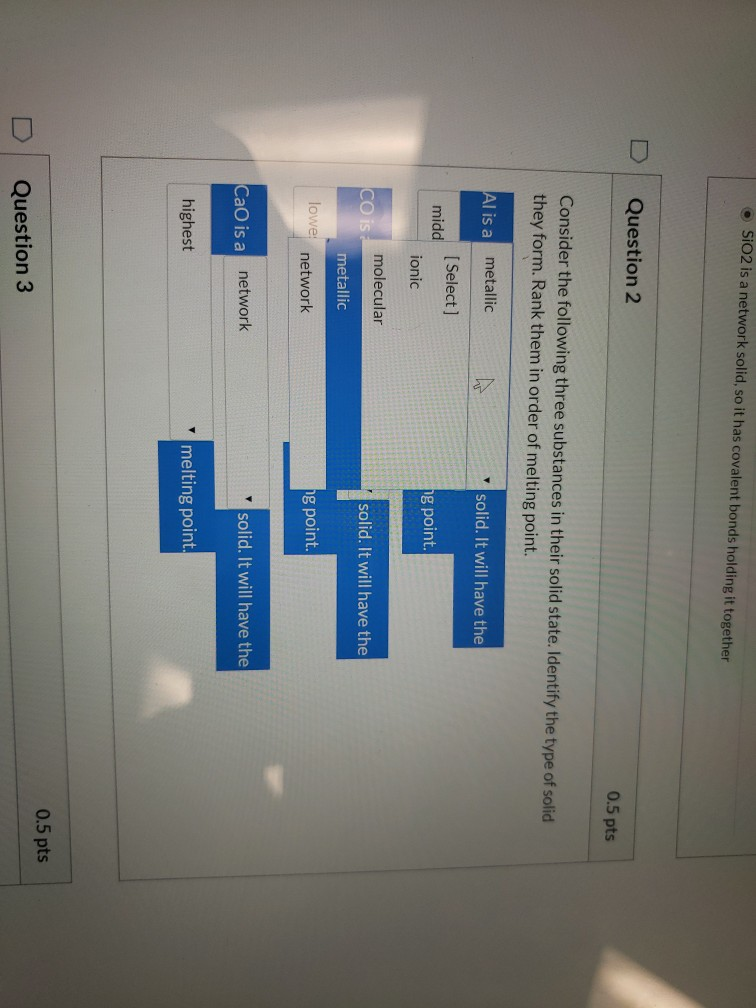 Solved SiO2 is a network solid, so it has covalent bonds | Chegg.com