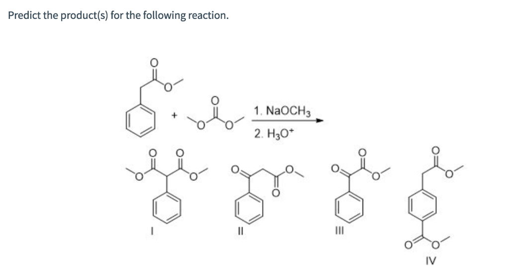 Solved Predict the product(s) for the following reaction. 1. | Chegg.com