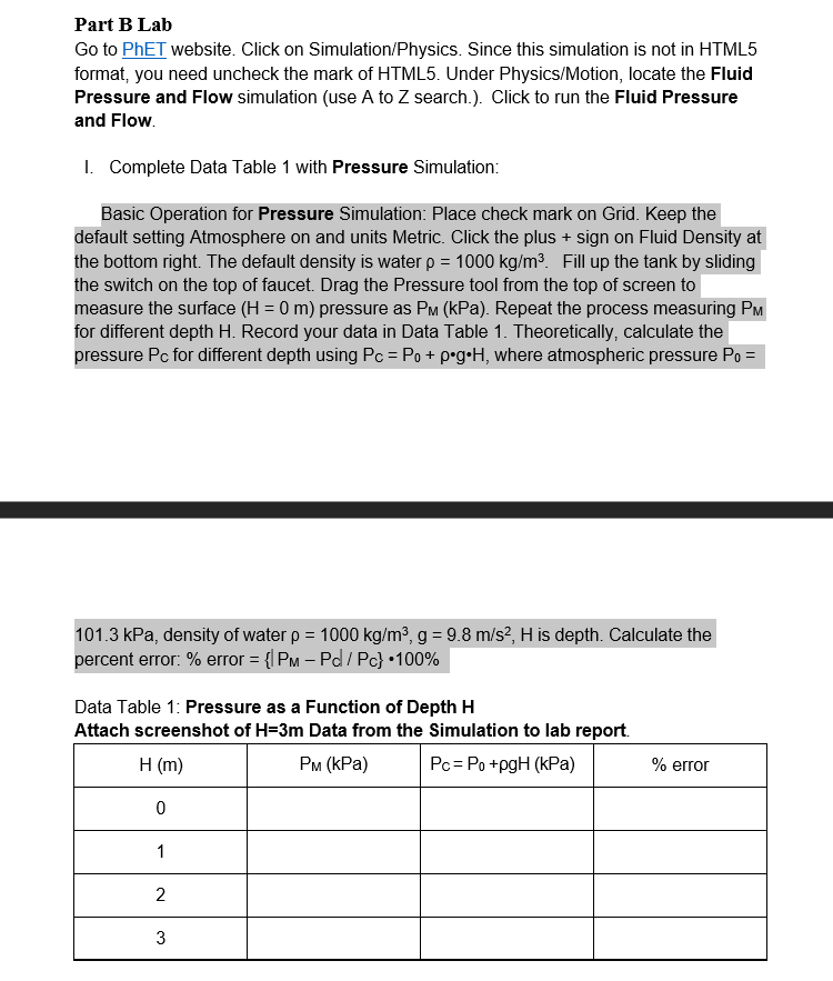Part B Lab Go to PhET website. Click on | Chegg.com