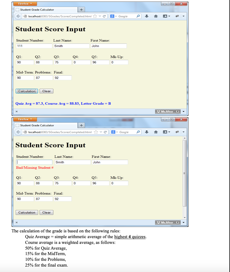 IS265: Scriptng Technologies Student Grades (50 | Chegg.com