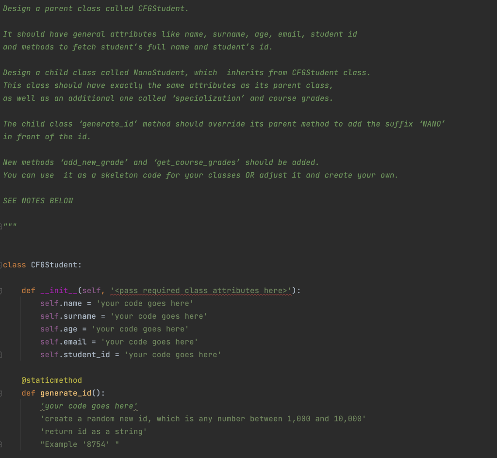 Solved Python Object Orientated Question Provide Screen