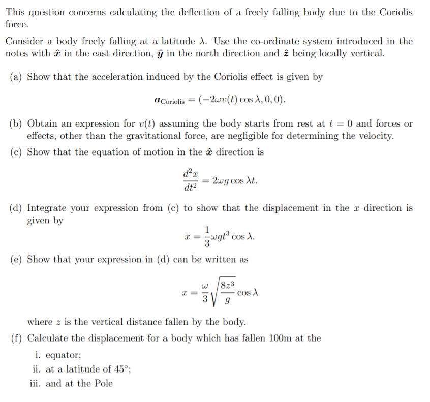 Solved This question concerns calculating the deflection of | Chegg.com