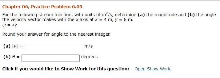 Solved Chapter 06, Practice Problem 6.09 For the following | Chegg.com