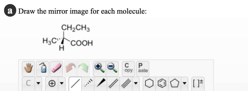 Solved a Draw the mirror image for each molecule: CH2CH3 | Chegg.com