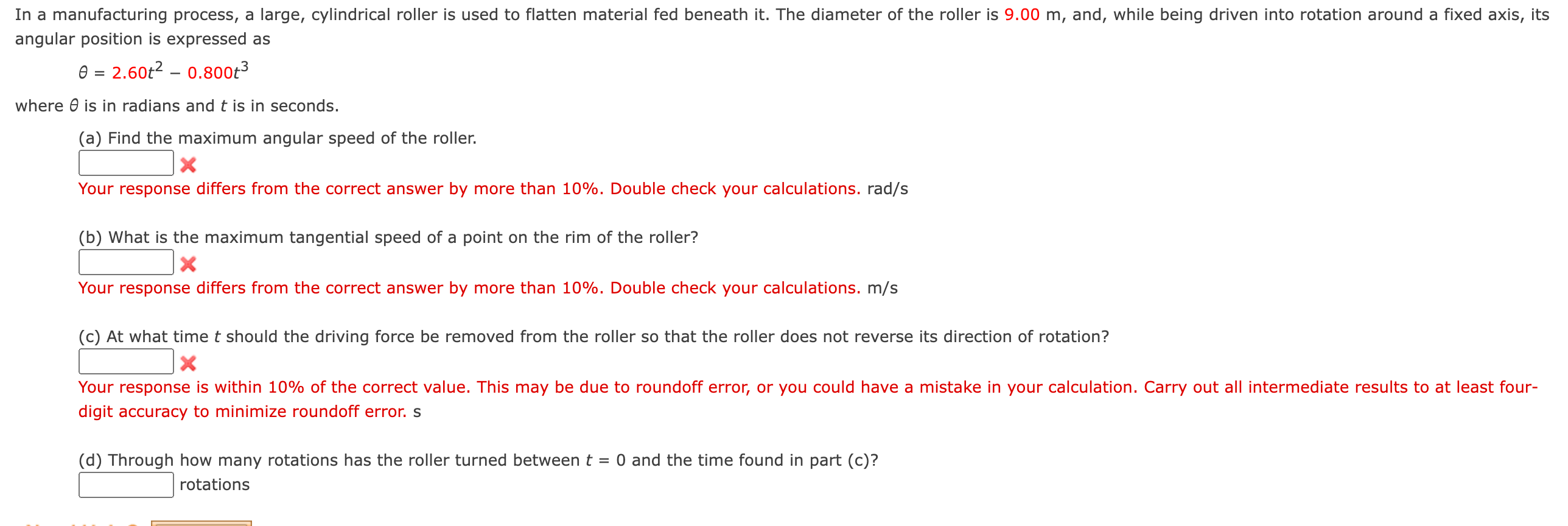 Solved angular position is expressed as θ=2.60t2−0.800t3 | Chegg.com