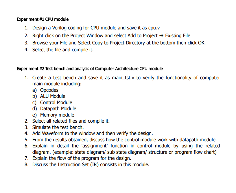 Solved Memory Module Testbench And Functional Verification 