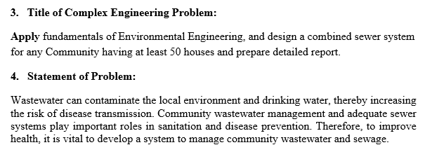 Solved 3. Title of Complex Engineering Problem: Apply | Chegg.com