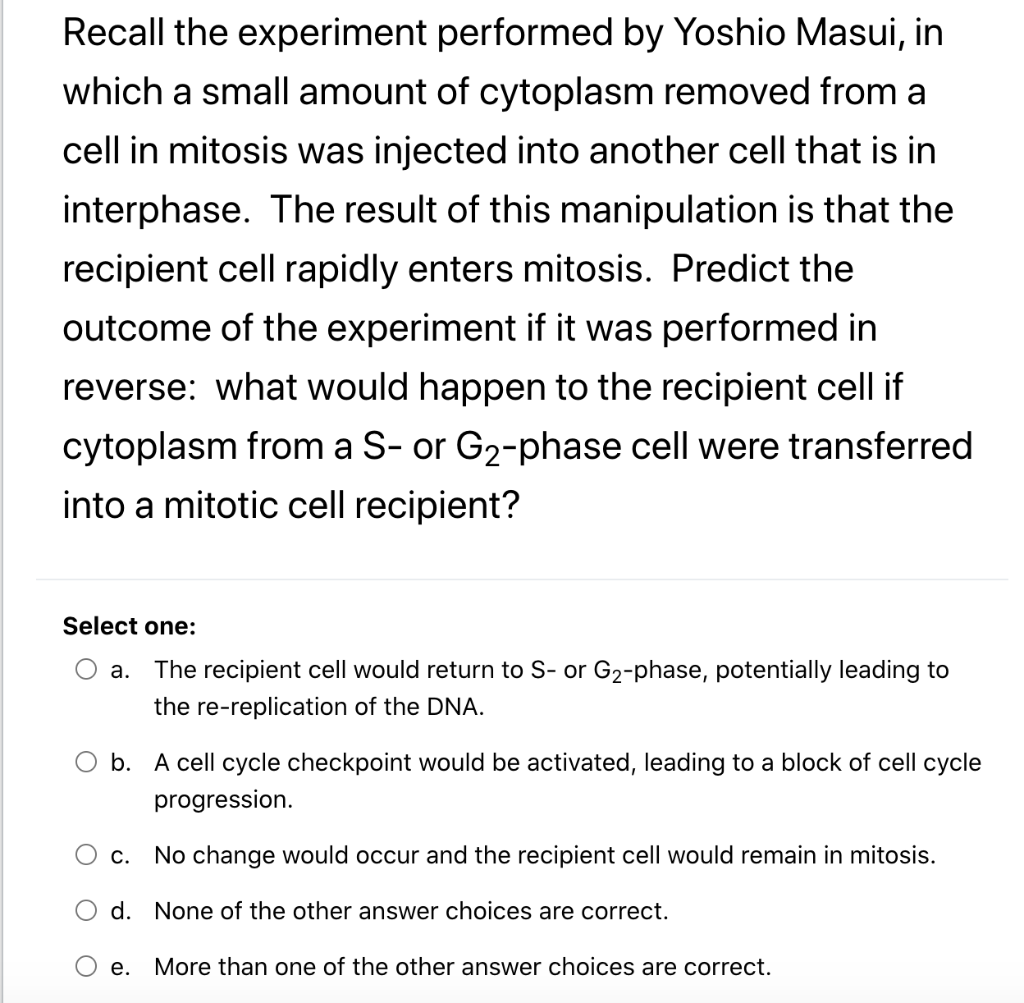 Solved Recall the experiment performed by Yoshio Masui, in | Chegg.com