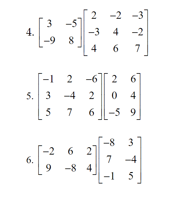 Solved [3−9−58]⎣⎡2−34−246−3−27⎦⎤⎣⎡−1352−47−626⎦⎤⎣⎡20−5649⎦⎤[ | Chegg.com