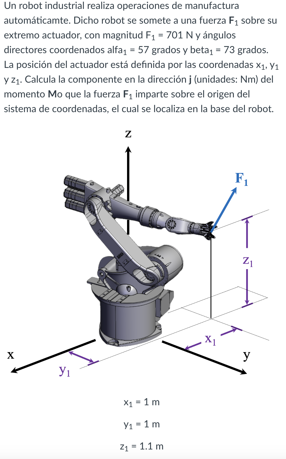 Solved Un robot industrial realiza operaciones de | Chegg.com