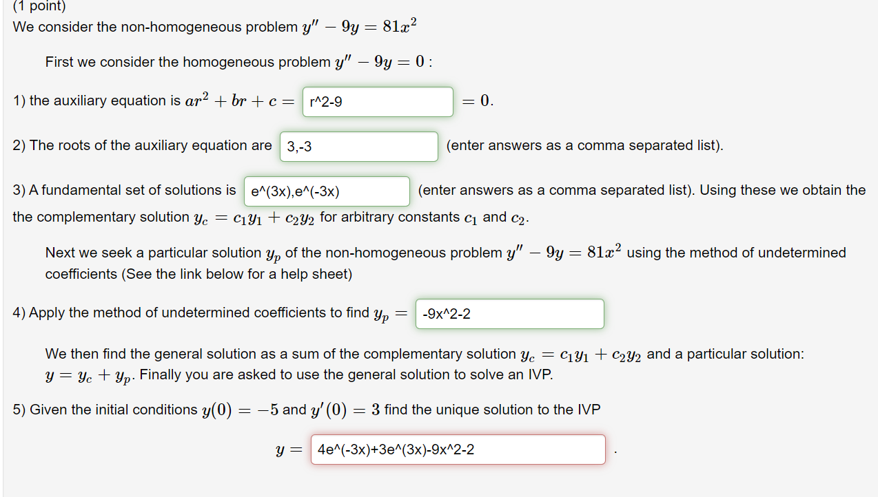 Solved Please solve for y= | Chegg.com