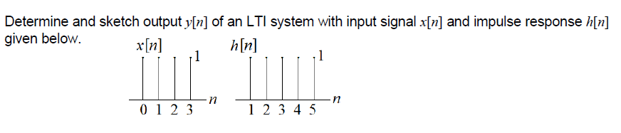 Solved Determine and sketch output y[n] of an LTI system | Chegg.com