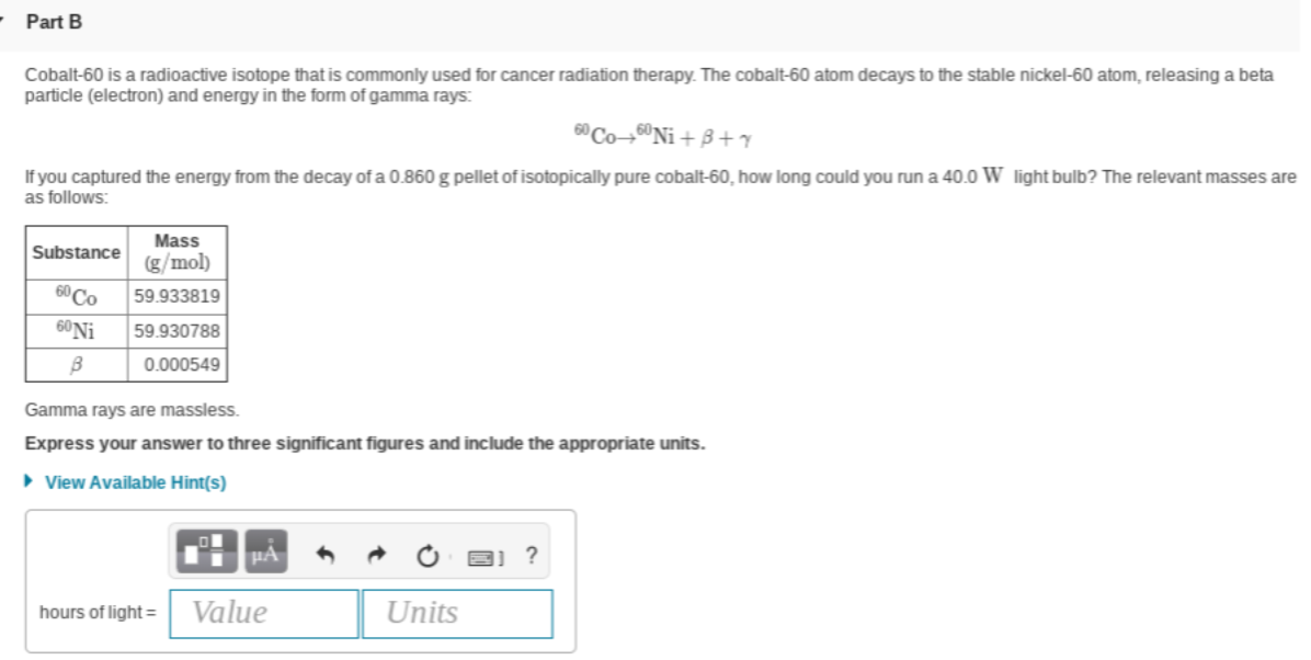 Solved Einstein's famous equation E=mc? Part A expresses the | Chegg.com