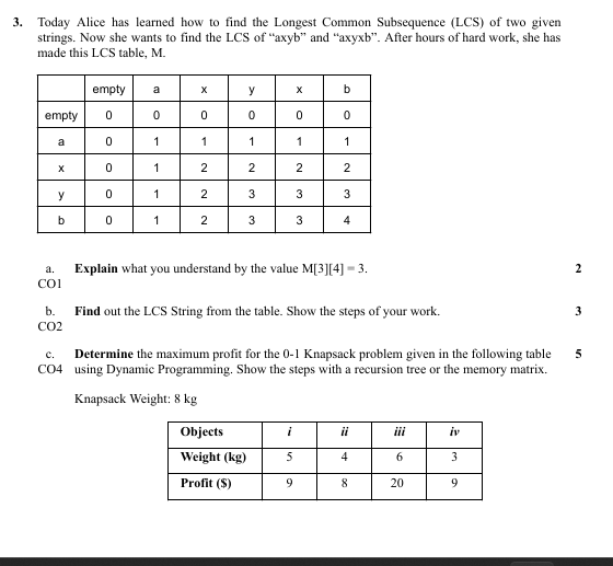 Solved Today Alice has learned how to find the Longest | Chegg.com