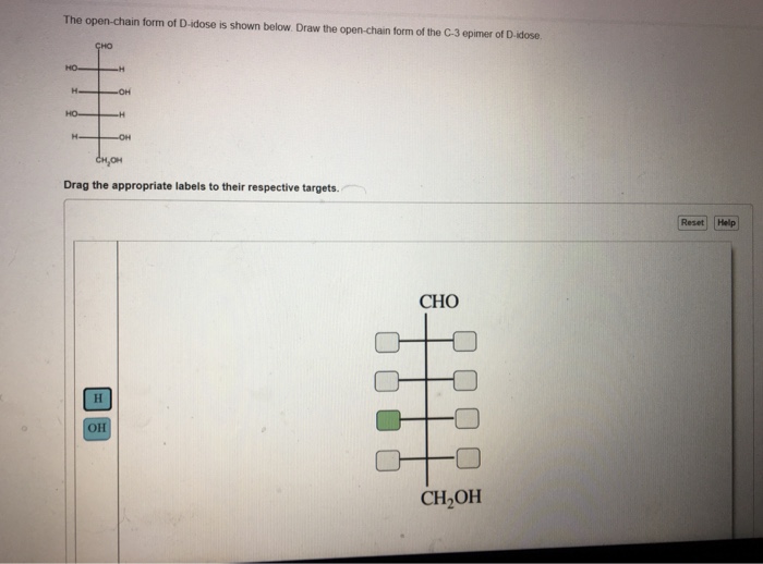 Solved The open-chain form of D-idose is shown below. Draw | Chegg.com