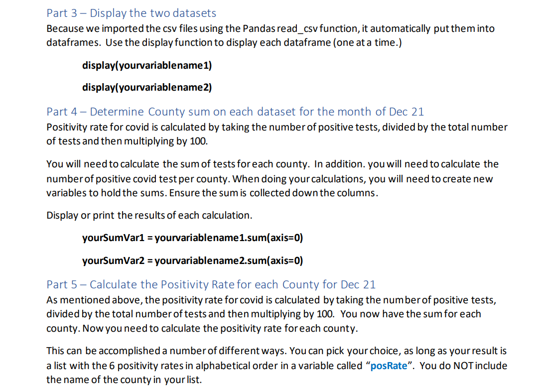 Solved Part 1-Setup the packages. You will need to load the | Chegg.com