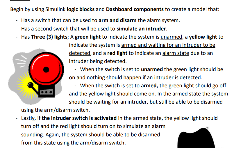Solved Begin by using Simulink logic blocks and Dashboard | Chegg.com