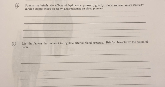 Solved Summarize briefly the effects of hydrostatic | Chegg.com